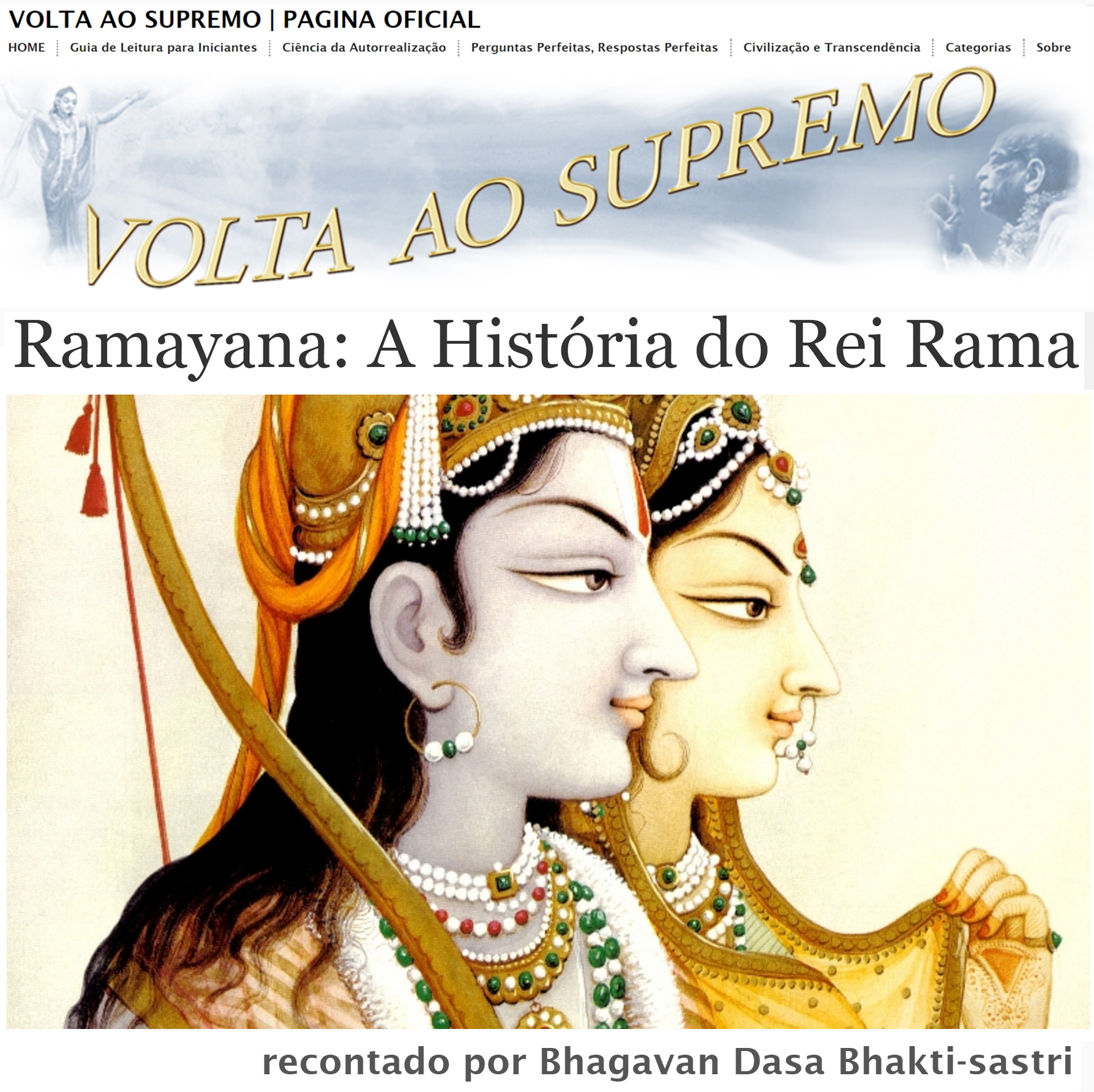 Uma bela narrativa sobre Rama « a corrente do rio do tempo